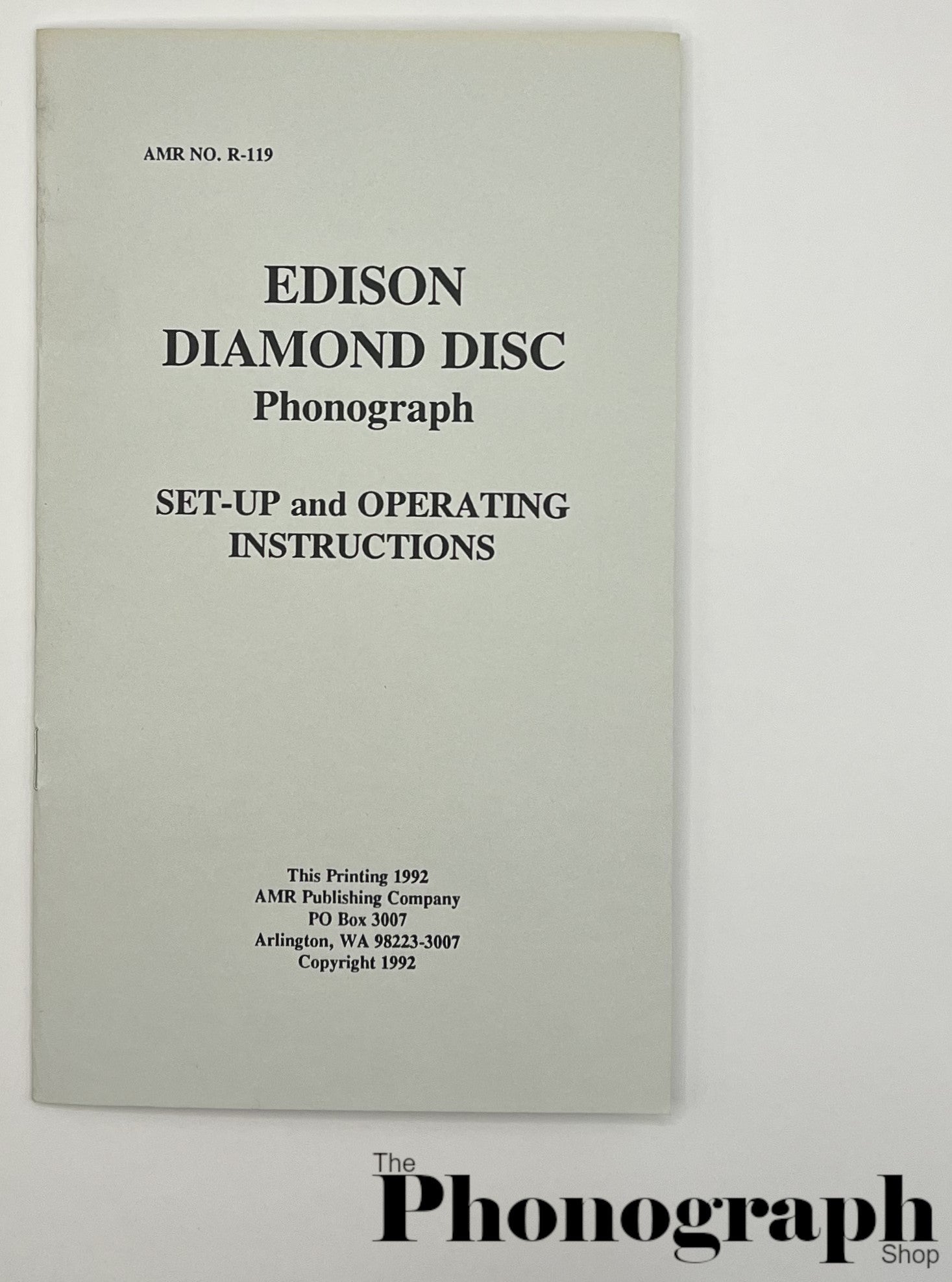 Edison Diamon Disc Instruction Manual from 1920 (15230-132M-2003) - Re ...