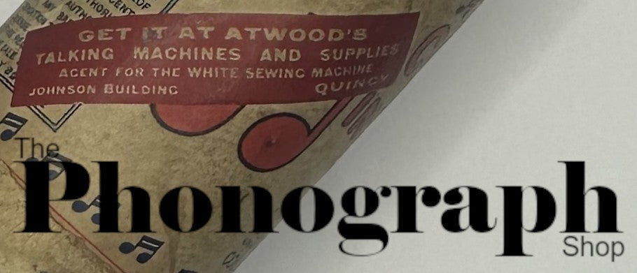 Columbia Indestructible Cylinder Record Box with Atwood's Advertisemen ...