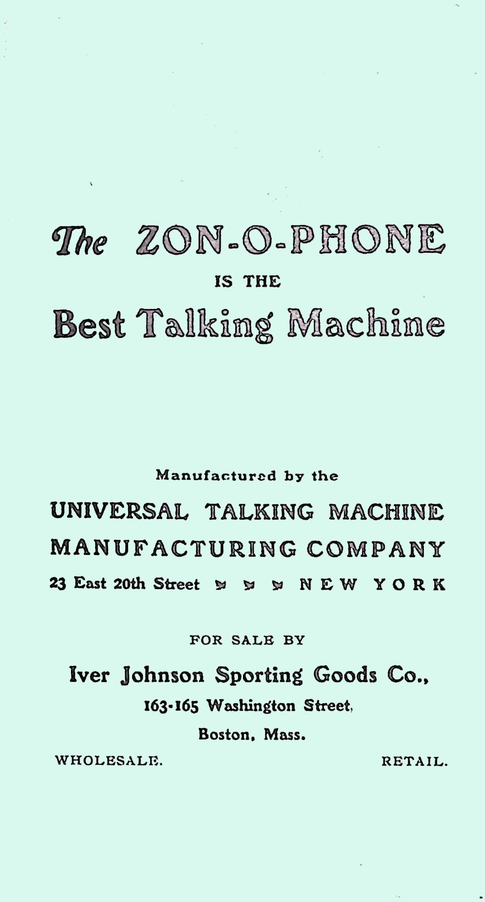 The ZON-O-PHONE is the Best Talking Machine Brochure (PDF Version ...