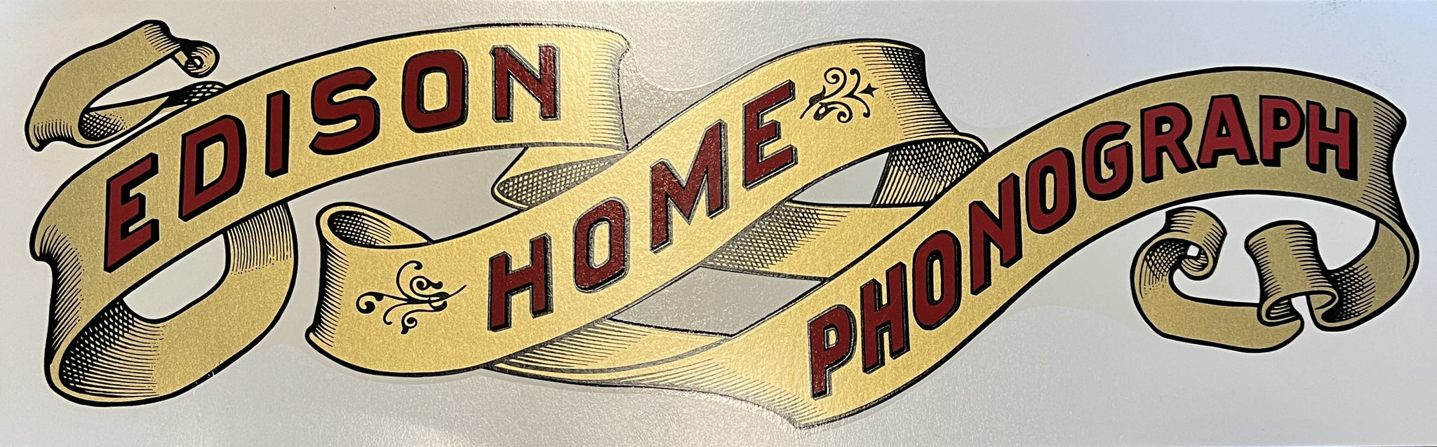 Edison Decal - Early Home Red Banner – The Phonograph Shop